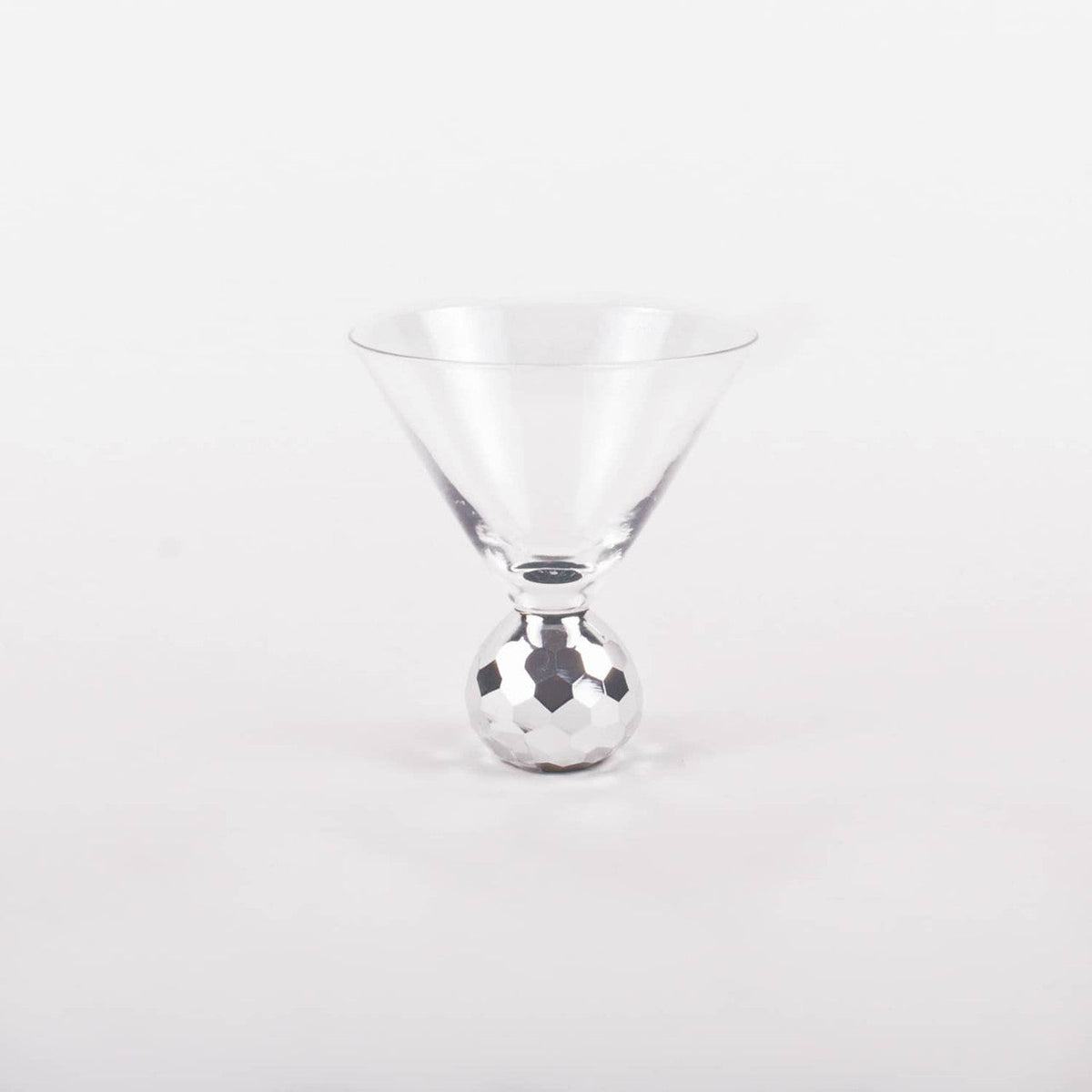 Silver Hammered Disco Ball Martini Glass – MARKET