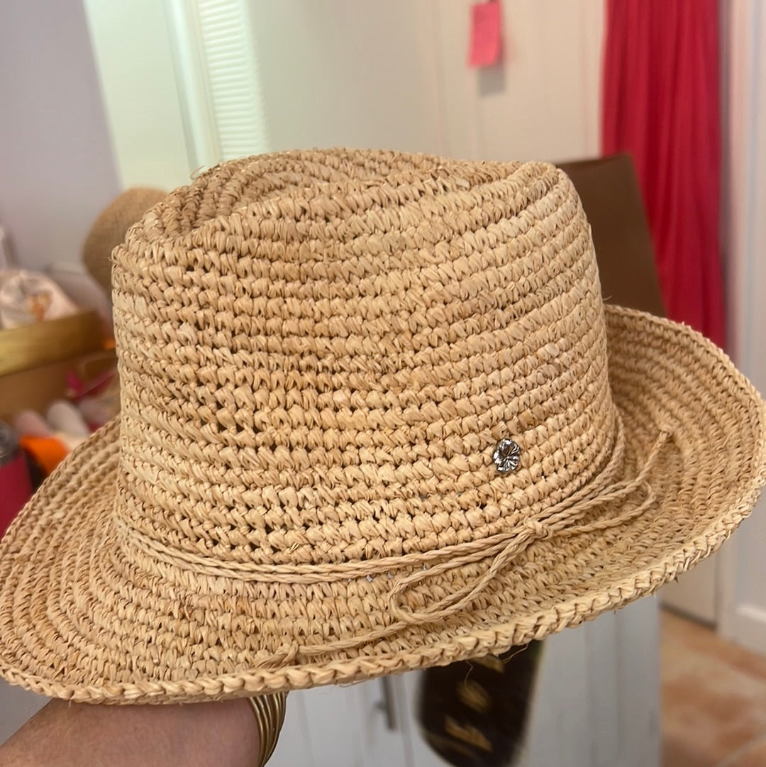 Natural Gigi Kid's S/M Crochet Raffia Fedora Hat – MARKET