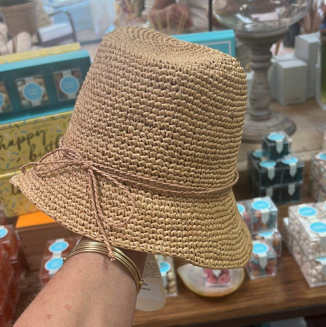 Dylan in Natural Crochet Raffia Fedora Hat – MARKET