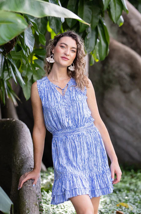 Kaylee Dress in Blue Wave by Walker and Wade – MARKET
